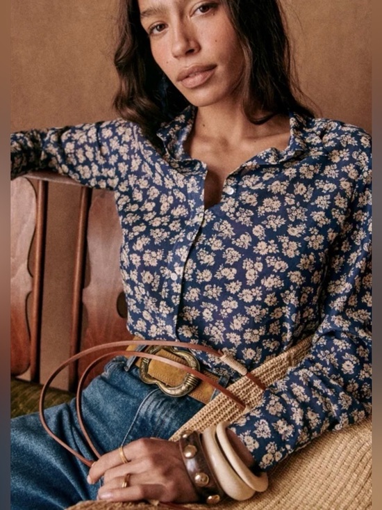 Sezane | Tops | Sezane The Iconic Szane Pierro Shirt Size 4 Us 8 | Poshmark